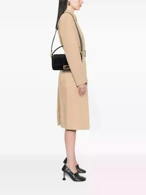 Fendi 2010-2026 Zucca Embroidered Canvas Baguette Satchel