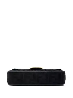 Fendi 2010-2026 Zucca Embroidered Canvas Baguette Satchel