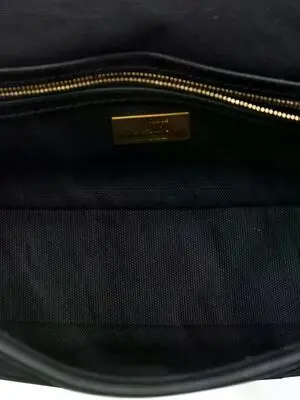 Fendi 2010-2026 Zucca Embroidered Canvas Baguette Satchel