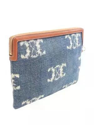 Celine 2015-2026 Triomphe Denim Clutch Bag