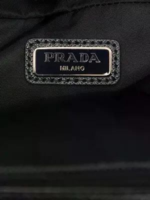 Prada 2013-2026 Saffiano Trimmed Tessuto Pouch