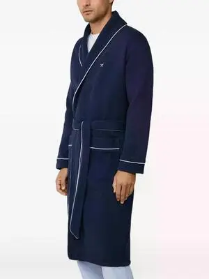 HACKETT LONDON Waffle-weave Embroidered Dressing Gown