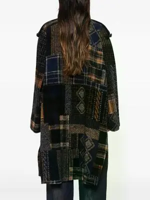BYE Patchwork Check-pattern Coat