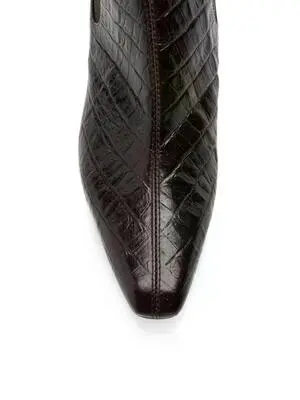 Chie Mihara Coronel Crocodile-effect Ankle Boots