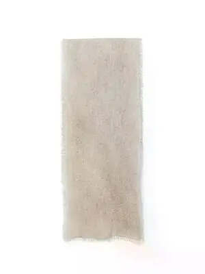 Avant Toi Frayed Cashmere Scarf - Neutrals