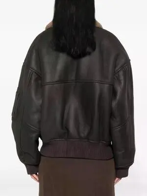 N°21 Shearling-collar Leather Jacket