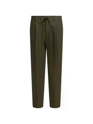 Herno Pleated Drawstring Trousers - Green