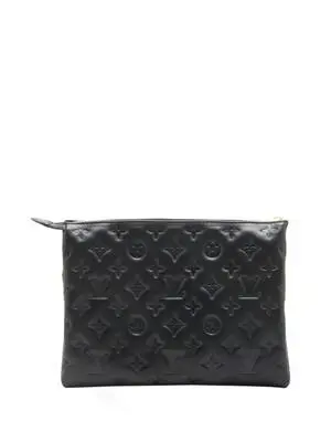 LOUIS VUITTON 2021-2026 Monogram Embossed Puffy Lambskin Coussin Pm Satchel