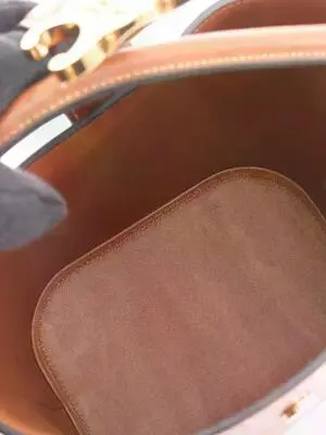 Celine Smooth Calfskin Louise Bucket Bag Satchel - Brown