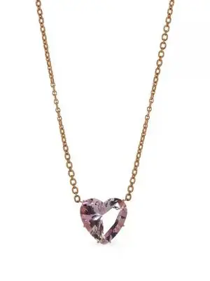 Irene Neuwirth Rose De France Heart Necklace - Pink