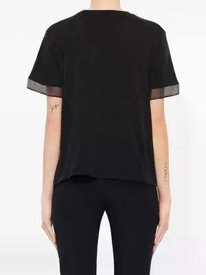 Alexander McQueen Fish Skull-printed Sheer-trim T-shirt