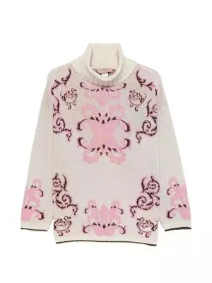 TWINSET Intarsia-knit Roll-neck Sweater