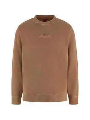 Guess Washed Logo Crew-neck Sweatshirt