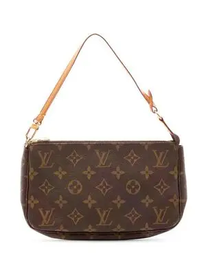 LOUIS VUITTON 2001 Monogram Pochette Accessoires Shoulder Bag - Brown