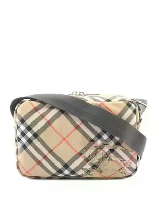 Burberry 2023-2026 Supernova Check Canvas Crossbody Bag - Neutrals