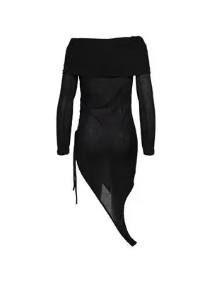 BOHEMSEO Asymmetric Ruched Off-shoulder Top
