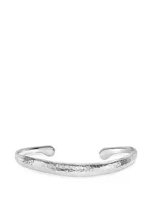 DOWER & HALL Curved Nomad Cuff Bracelet - Silver