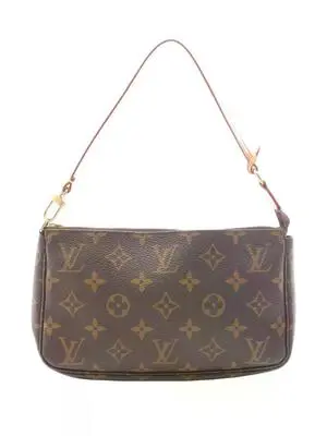 LOUIS VUITTON 2000 Monogram Pochette Accessoires Shoulder Bag - Brown