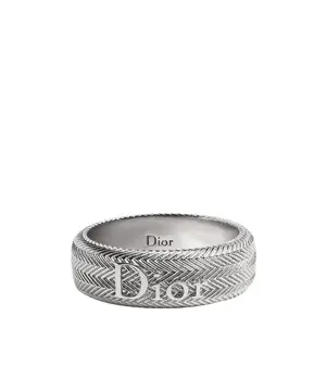 Dior Guilloché Ring - Silver