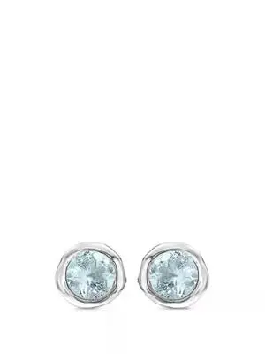 DOWER & HALL Aquamarine Dewdrop Earrings - Silver