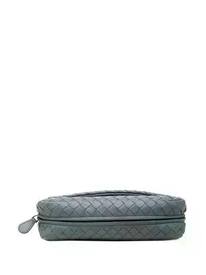 Bottega Veneta Mini Nappa Intrecciato Expandable Chain Flap Cross Body Bag - Blue