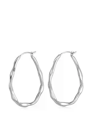 DOWER & HALL Waterfall Hoop Earrings - Silver