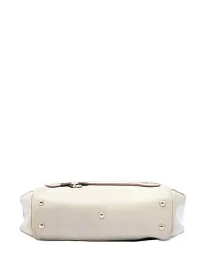Gucci Gg Canvas Web Mayfair Satchel - White