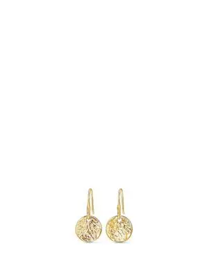 DOWER & HALL Nomad Hammered Disc Earrings - Gold