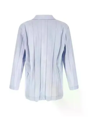 Issey Miyake Edge Ensemble Accordion-pleated Blazer - Blue