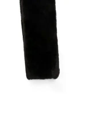 Agnona Shearling Scarf - Black