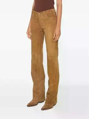 7 For All Mankind Dojo Suede Flared Trousers