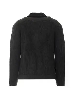 Brunello Cucinelli Cashmere Half English-rib Mariner Cardigan - Grey