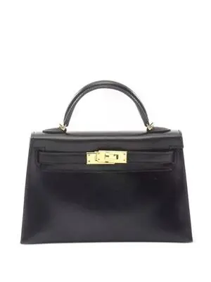 Hermès Mini Kelly Two-way Handbag - Black