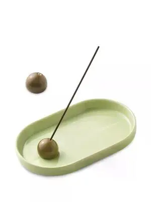 STUDIO THE BLUE BOY Hasamiyaki Key Lime Pie Incense Holder - Green