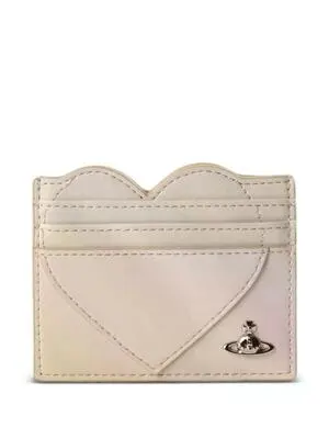 VIVIENNE WESTWOOD Heart-shaped Orb-plaque Cardholder - Neutrals