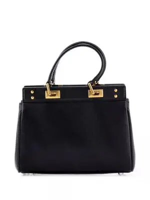 Valentino Garavani Rockstud Alcove Double Handle Bag Leather Small Satchel