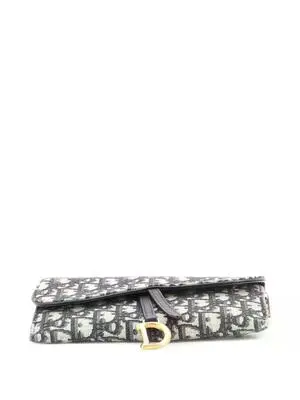 Dior Saddle Chain Wallet Oblique Canvas Crossbody Bag