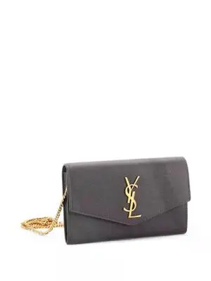 Saint Laurent Uptown Chain Wallet Leather Crossbody Bag