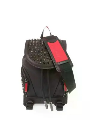 CHRISTIAN LOUBOUTIN 2010-2026 Bicolor Grained Calfskin Spike Explorafunk Backpack