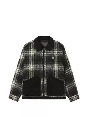 MUSIUM DIV. Check-pattern Corduroy-trim Jacket - Black