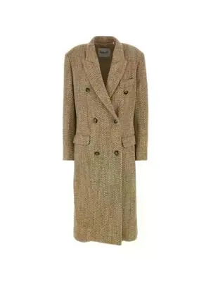 MARANT ETOILE Pilda Herringbone-knit Coat