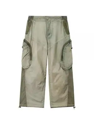 FIVE CM Panelled Cargo Pants - Green