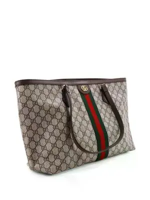 Gucci Ophidia Shopping Gg Coated Canvas Medium Tote Bag