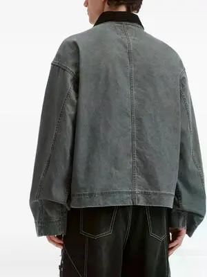 FIVE CM Frog-fastening Corduroy-collar Jacket