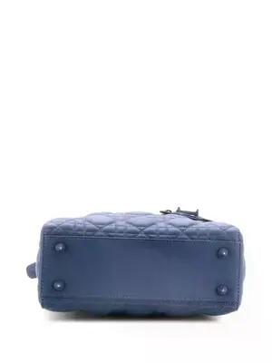 Dior Lady Bag Cannage Quilt Calfskin Shoulder Bag - Blue