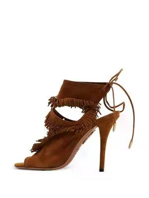 AQUAZZURA Fringe Ankle-strap Sandals