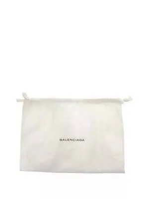 Balenciaga Leather Minaudiere Trapeze Clutch Bag