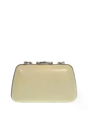 Balenciaga Leather Minaudiere Trapeze Clutch Bag