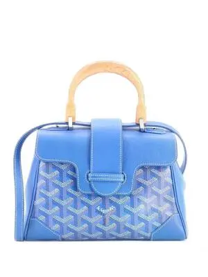 Goyard Saigon Top Handle Bag Coated Canvas With Leather Mini Shoulder Bag