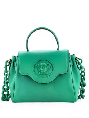 Versace La Medusa Top Handle Bag Leather Small Satchel